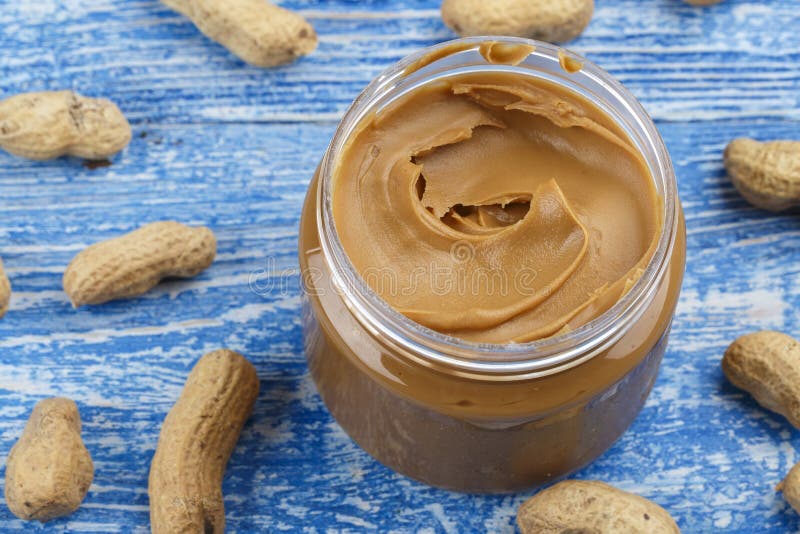 Peanut Butter In An Open Jar Stock Image Image Of Glass Peanut 115609425