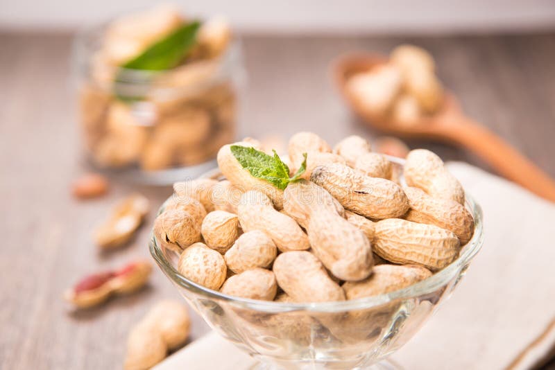 Peanut in container stock photo. Image of ingredient - 57186370