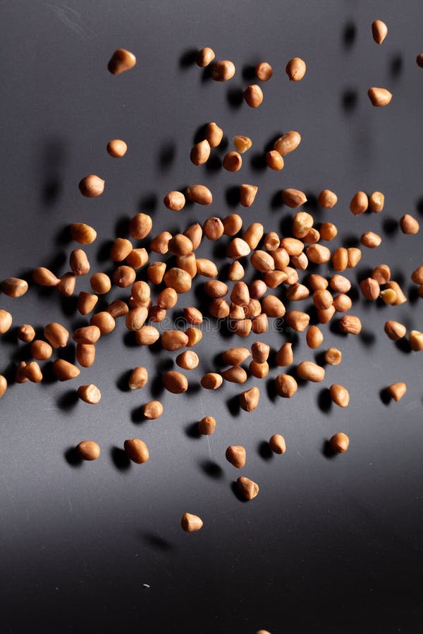Peanut Flying Explosion, Brown Grain Peanuts Explode Abstract Cloud Fly ...