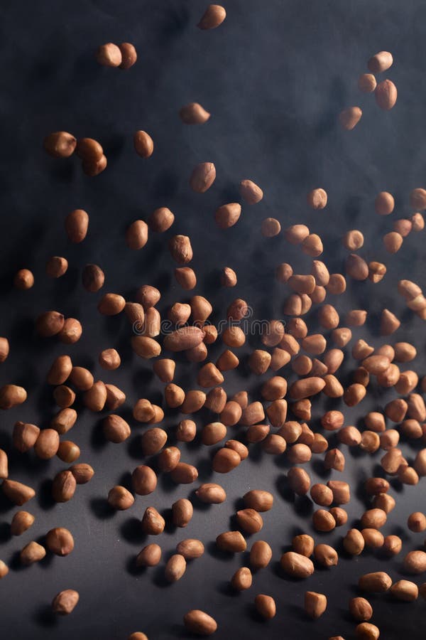 Peanut Flying in Sack Bag, Brown Grain Peanuts Throw Abstract Float ...