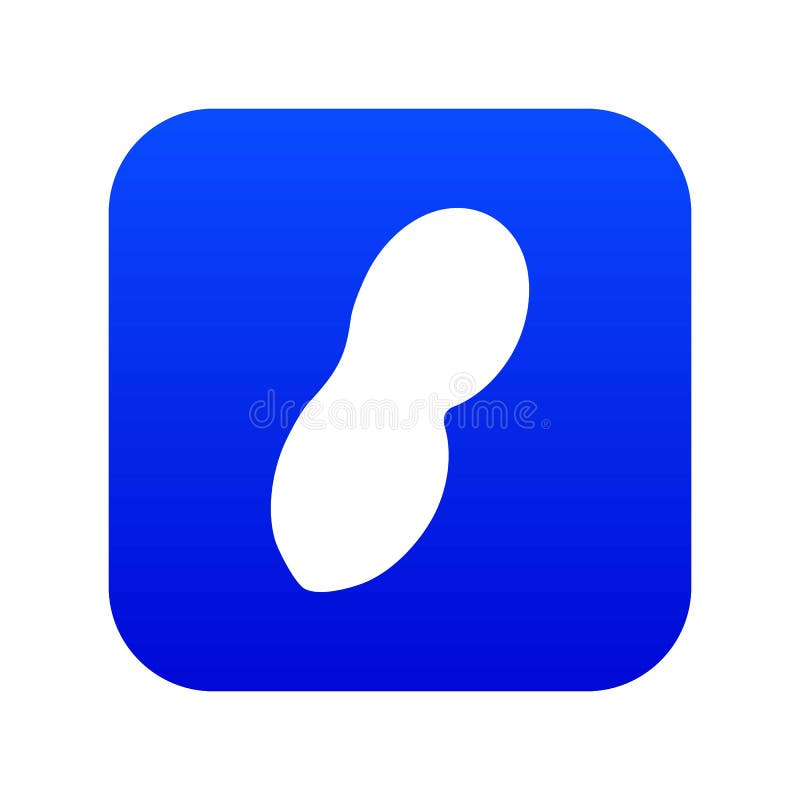 Peanut icon digital blue stock vector. Illustration of eating - 136431669