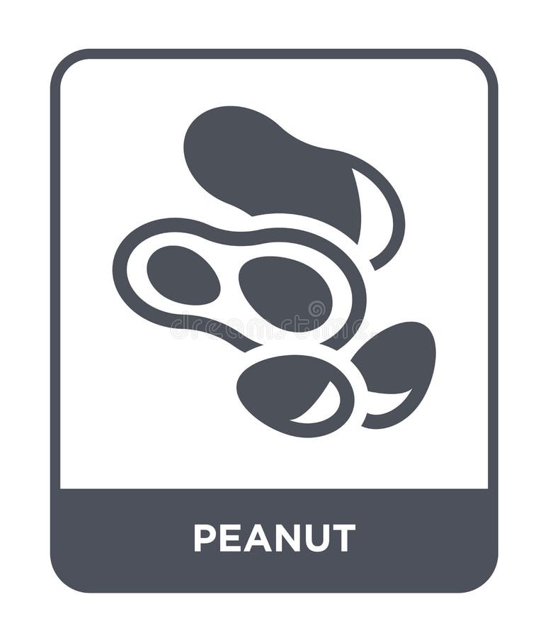 Peanut Icon in Trendy Design Style. Peanut Icon Isolated on White ...