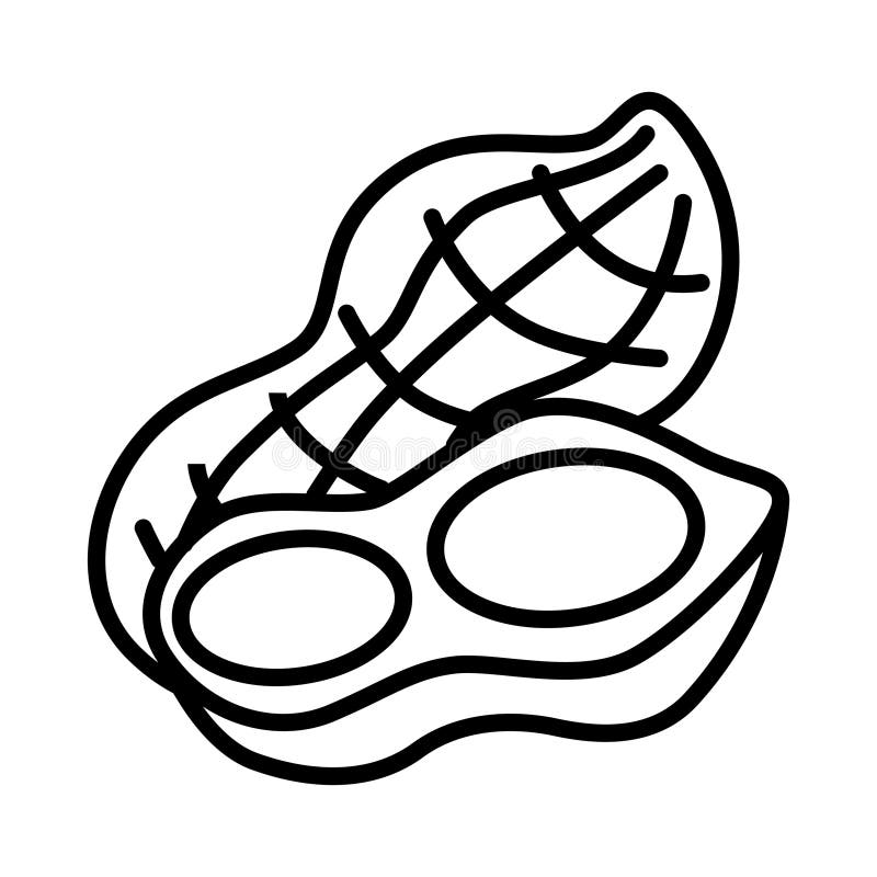 Peanut Icon Vector Design Template Stock Illustration - Illustration of ...