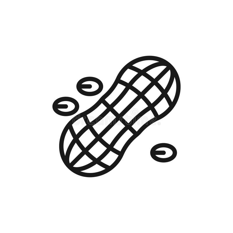 Peanut icon digital blue stock vector. Illustration of eating - 136431669