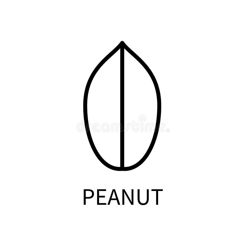Peanut Line Icon is in a Simple Style. Vector Sign in a Simple Style ...