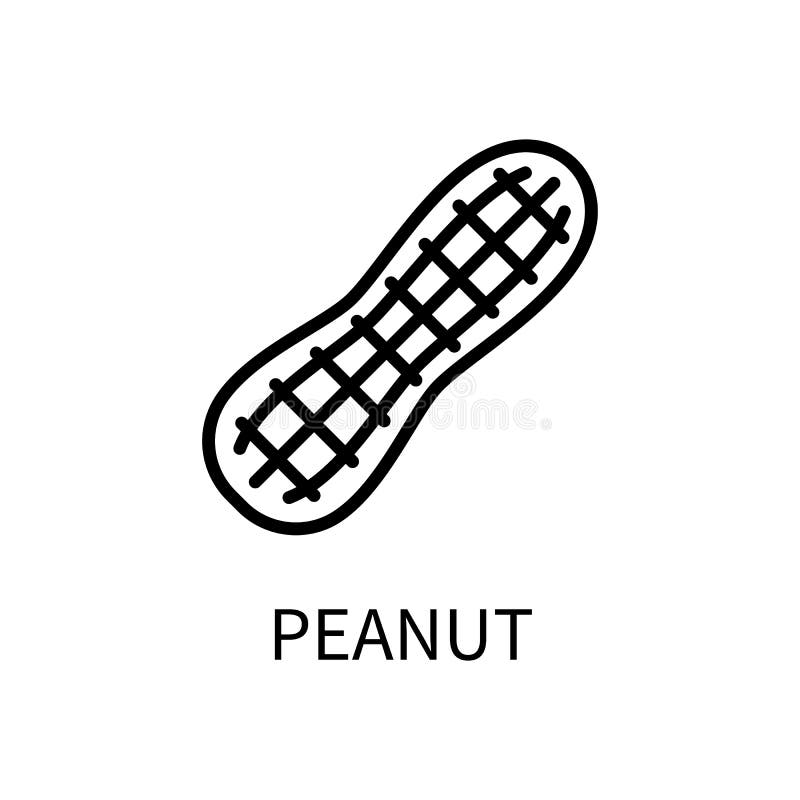 Peanut Line Icon is in a Simple Style. Vector Sign in a Simple Style ...