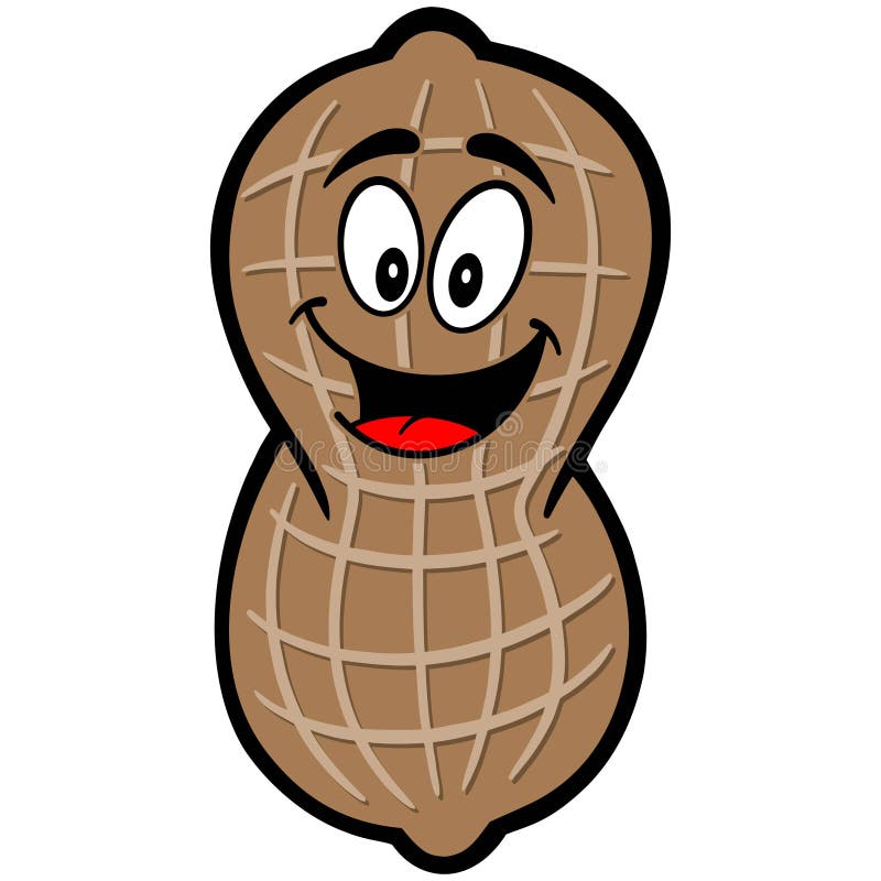 Peanut man mascot vector stock vector. Illustration of energy - 9636694