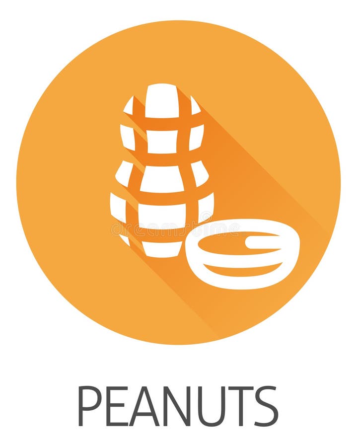 Peanut Nut Food Allergy Icon Concept Stock Photo - Illustration of ...