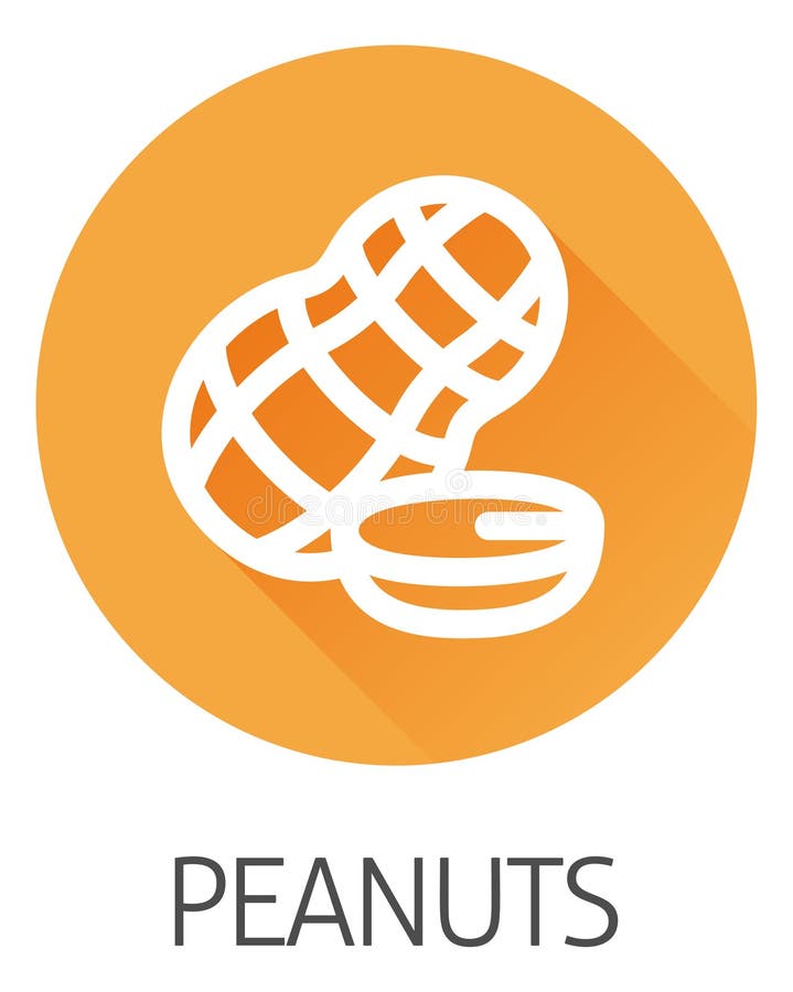 Peanut Nut Food Allergy Icon Concept Stock Illustration - Illustration ...