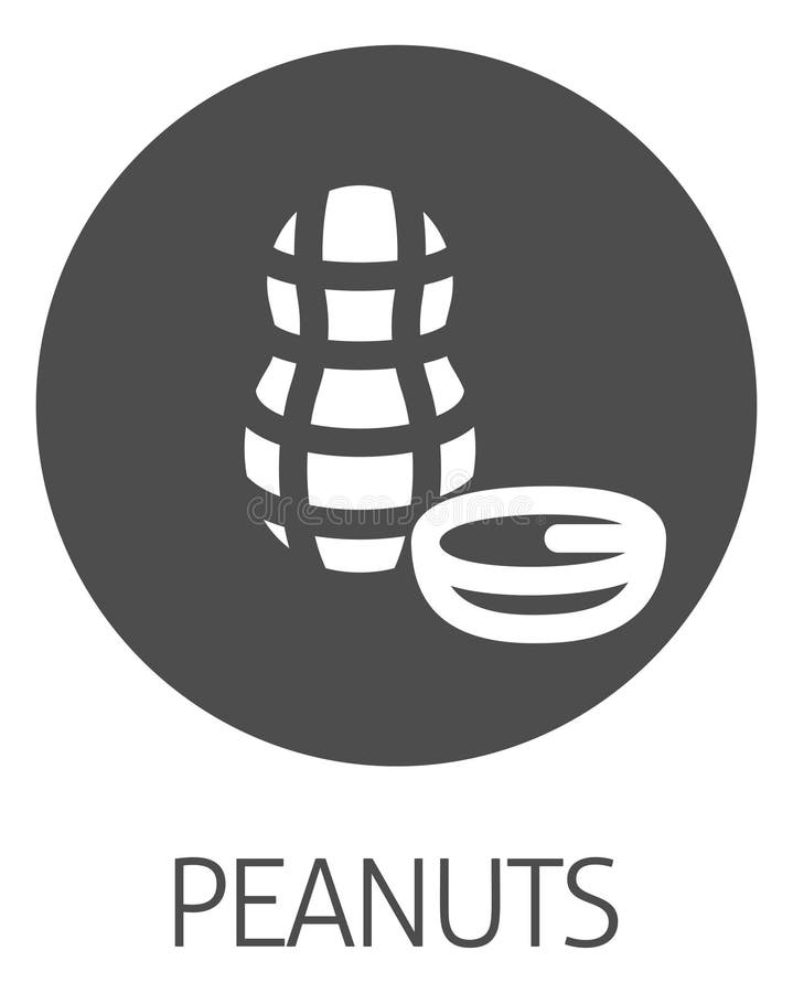 Peanut Nut Food Allergy Icon Concept Stock Vector - Illustration of ...