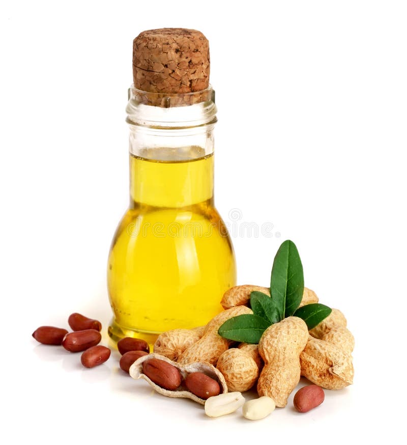 Peanut Oil in a Glass Bottle with Peanuts in Bag Stock Photo - Image of ...