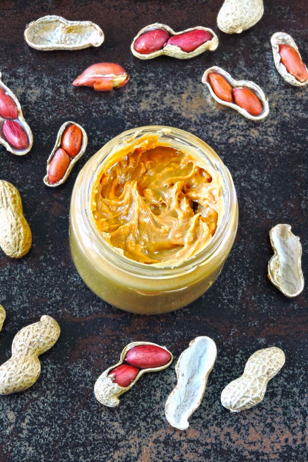 Peanut Paste and Peanuts. Vegan Snack. Vegetable Protein Concept. Stock ...