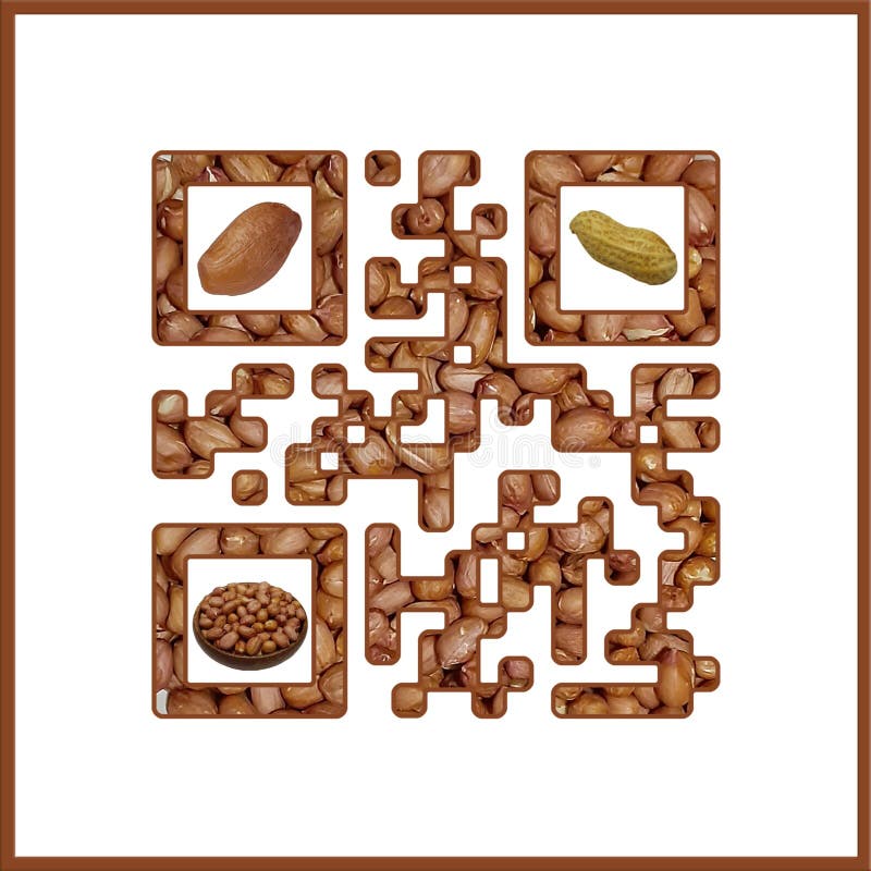 Peanut QR Code Food and Technology Stock Photo - Image of technology ...