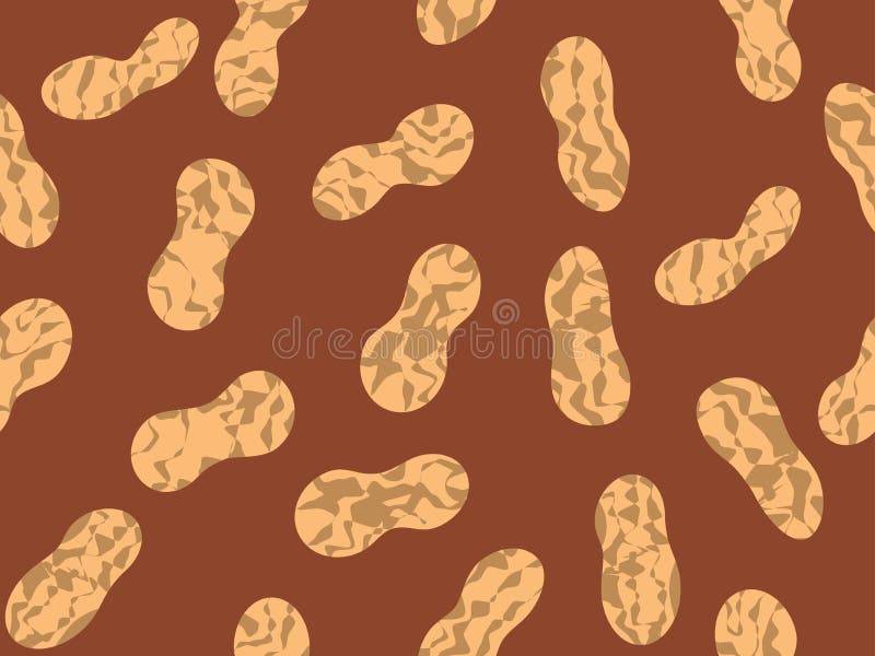 Peanut Seamless Pattern. Roasted Peanuts. Background Design for ...
