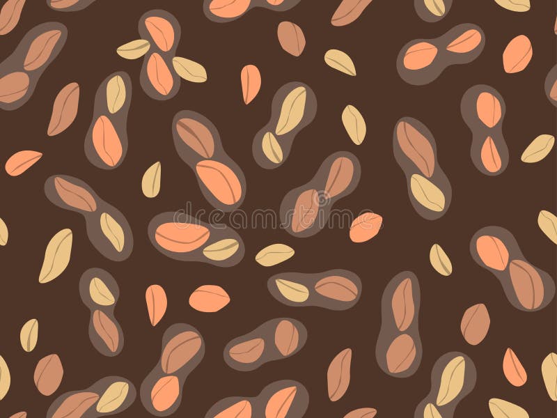 Peanut Seamless Pattern. Roasted Peanuts. Background Design for ...