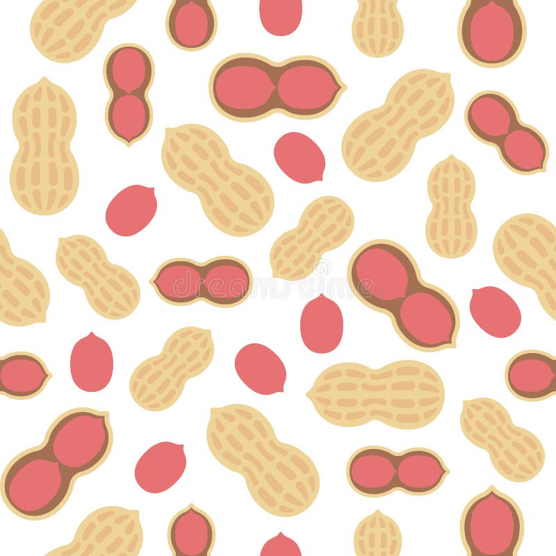 Peanut Seamless Pattern for Wallpaper or Wrapping Paper Stock Vector ...