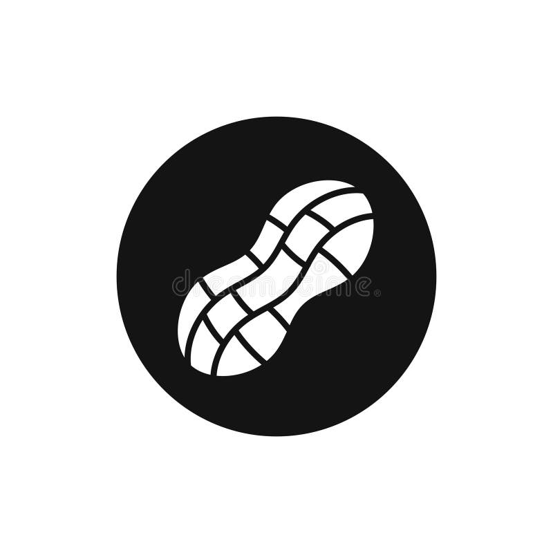 Peanut Black and White. Isolated Vector Illustration. Stock Vector ...