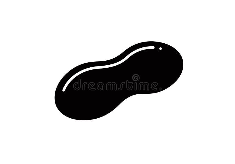 Peanut silhouette stock vector. Illustration of healthy - 381035175