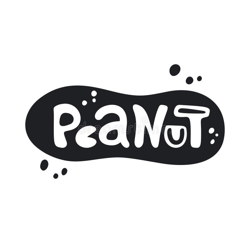 Lettering Peanut Stock Illustrations – 358 Lettering Peanut Stock ...