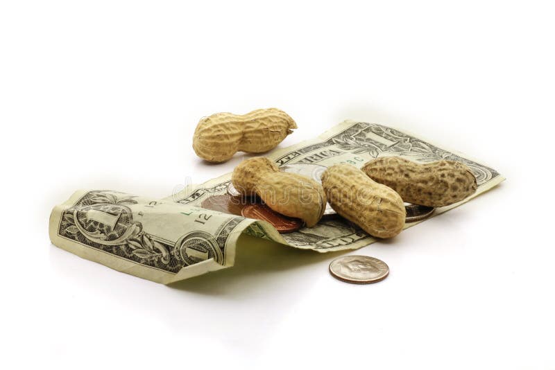 Peanut Wages stock photo. Image of fortune, nickel, income - 16878616