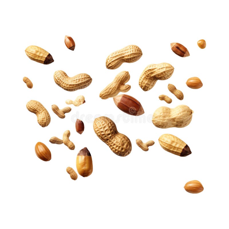 Peanuts in Air on Transparent Background - Ai Generated Stock ...