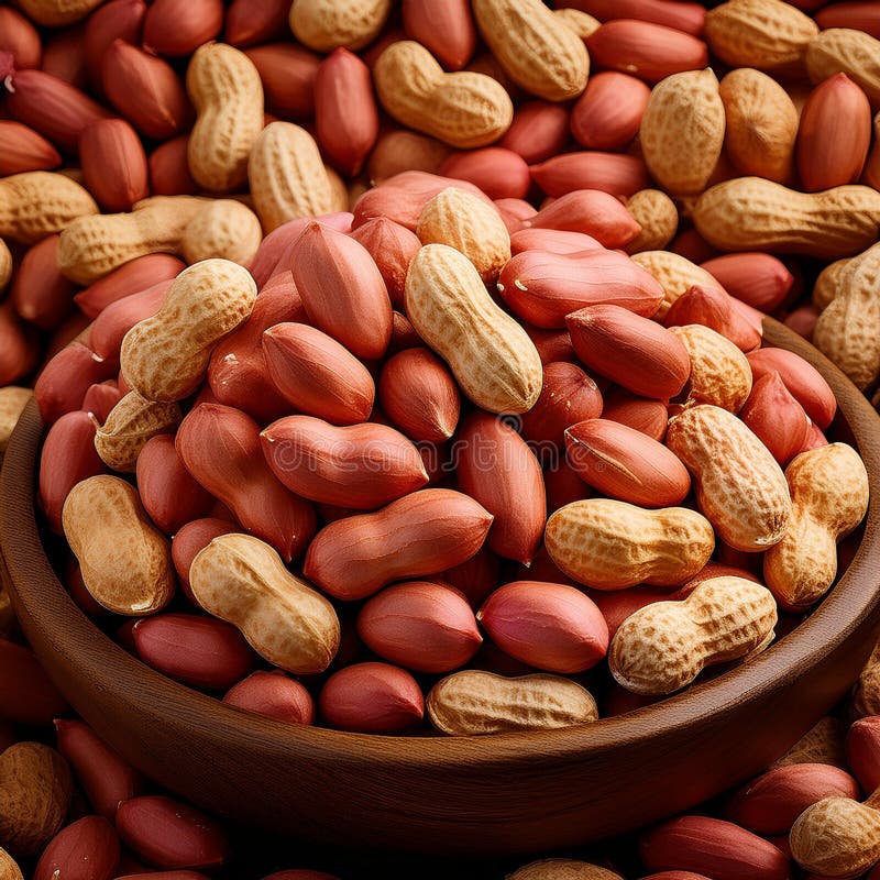 Peanuts food, AI generated stock illustration. Illustration of dried ...