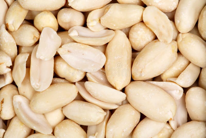 Peanuts. Close Up of Fried, Peeled and Salted Peanuts. Stock Image ...
