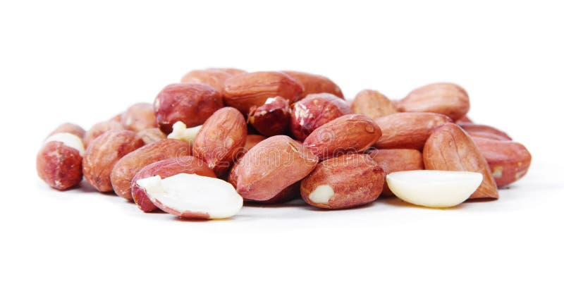 Peanuts closeup on white stock image. Image of brown - 103801481
