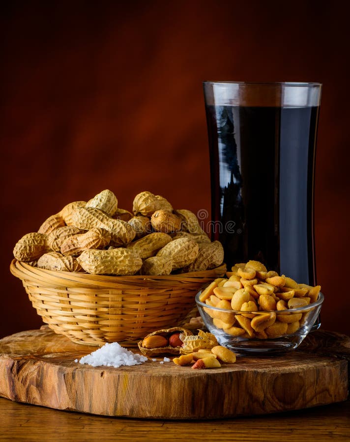 Peanuts and Cola stock photo. Image of wooden, still - 65479860