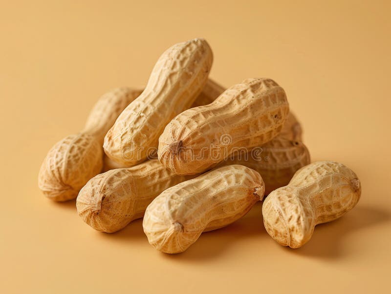 Peanuts, Equally Spaced, on a Light Background, Isometric Angle, Macro ...