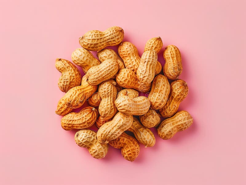 Peanuts, Equally Spaced, on a Light Background, Isometric Angle, Macro ...