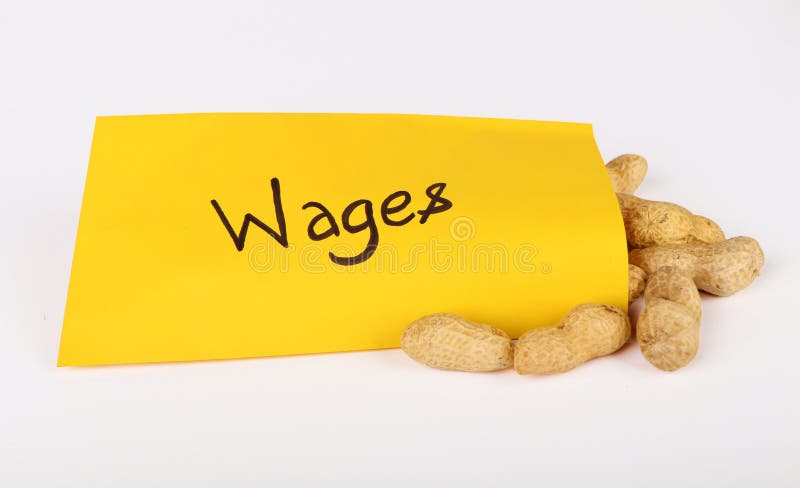 Minimum Wages or Low Wages Concept. Stock Image - Image of dream, gift ...