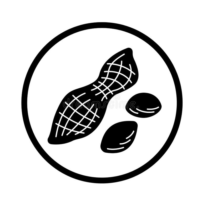 Contains Peanuts Sign Icon Illustration Stock Vector - Illustration of ...