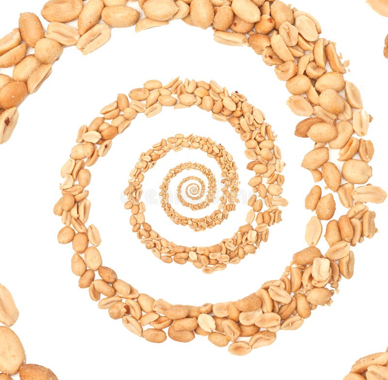 Peanuts Infinity Spiral Abstract Background. Stock Image - Image of ...