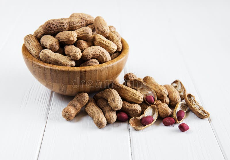 Peanuts in nutshell stock image. Image of food, eating - 115778979