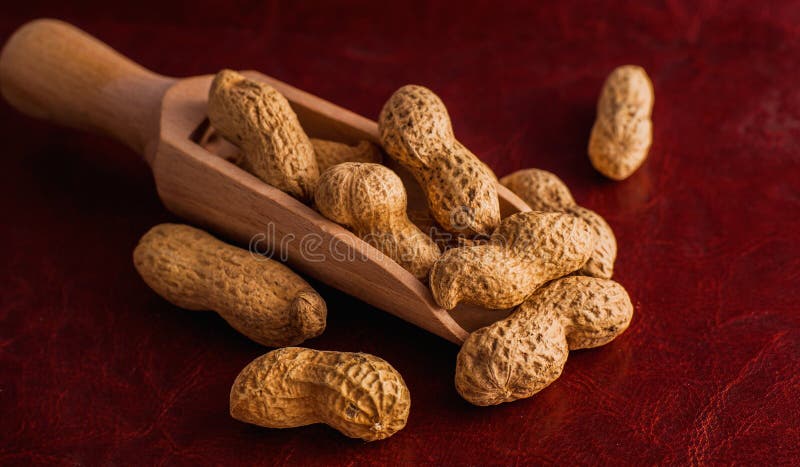 Peanuts in Nutshell on a Piece of Wood Stock Image - Image of pattern ...