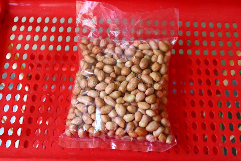 Peanuts in Polythene Packet Stock Photo - Image of plastic, groundnuts ...