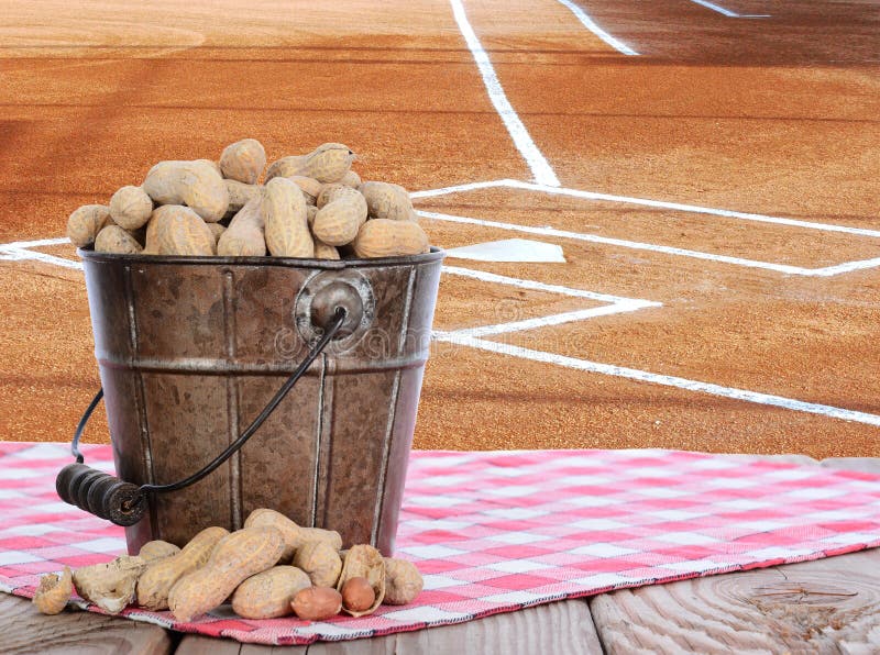Baseball and a Bag of Peanuts Stock Image - Image of rustic, used: 34997555