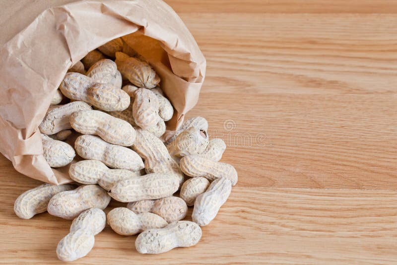 Peanuts in a paper bag stock image. Image of paper, pour - 29649595