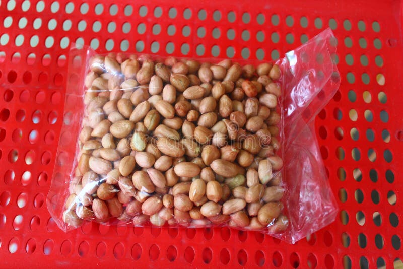 Peanuts in Polythene Packet Stock Photo - Image of plastic, groundnuts ...