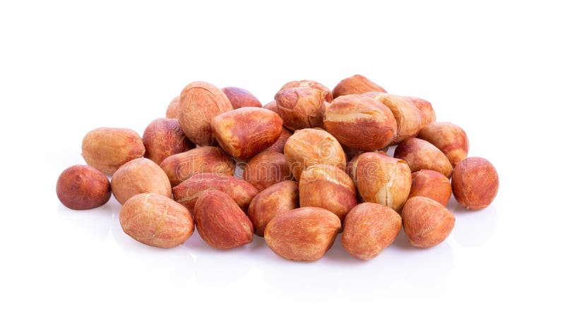Peanuts. Roasted Nuts Isolated on White Background. Macro. Top View ...