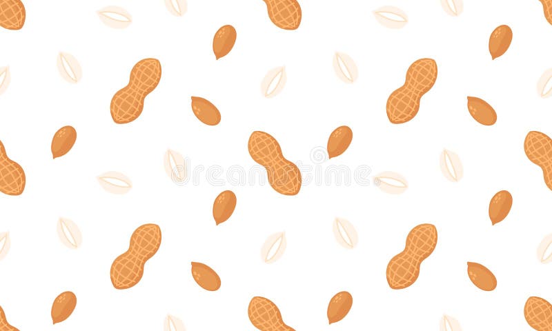 Peanuts Seamless Pattern. Nuts and Seeds Background Design. Vegan Food ...