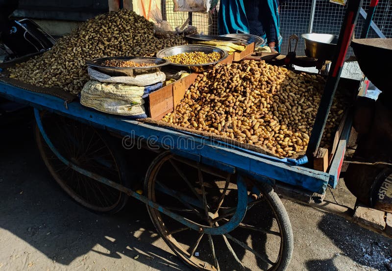 Peanuts Sell on Trolley in India Veiw Editorial Stock Photo - Image of ...