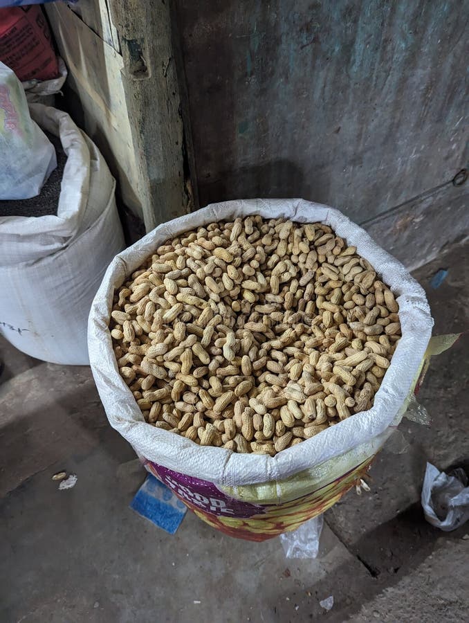 Peanuts are Selling in an Asian Raw Food Market Openly Editorial ...