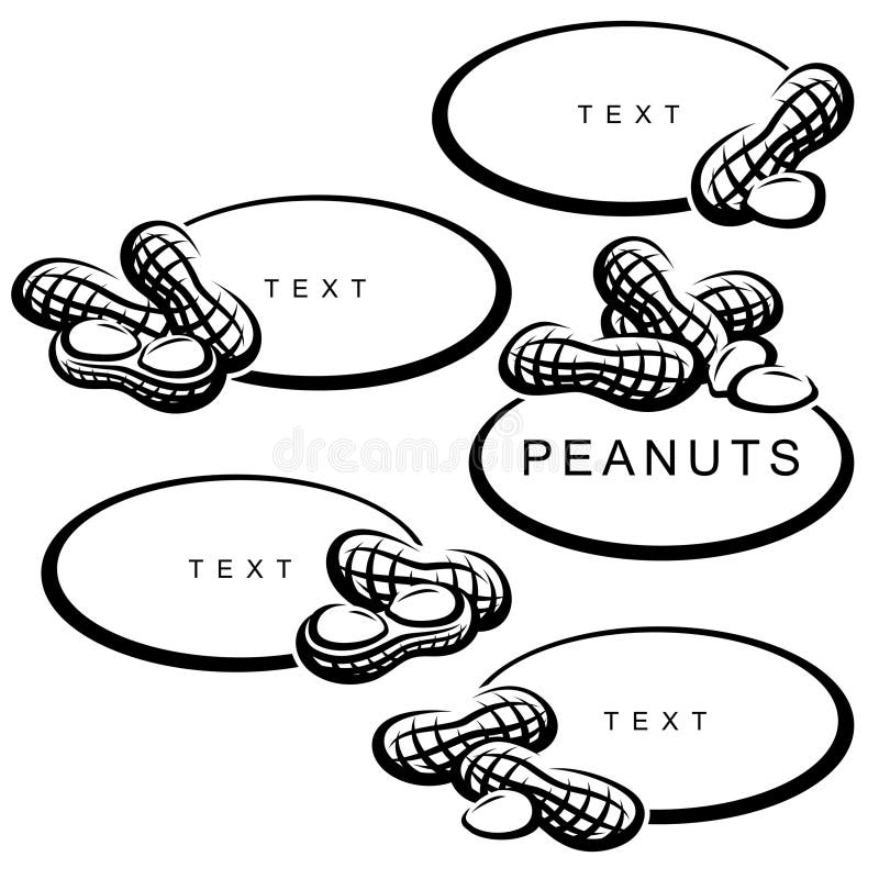 Peanuts Set. Collection Icon Peanuts Stock Vector - Illustration of ...