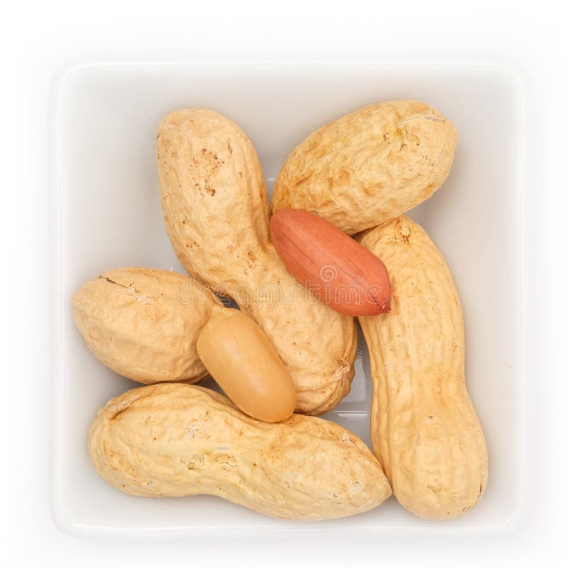 Peanuts with Shell in a Bowl Stock Photo - Image of legume, focus ...