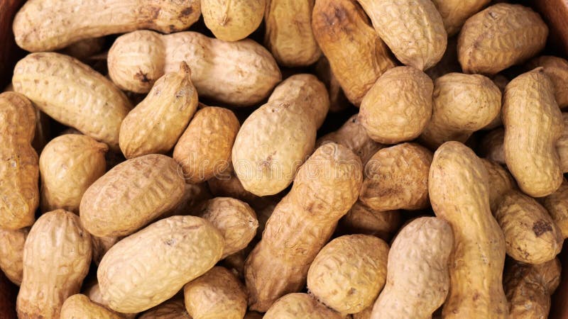 Peanuts in Shell Close-up Top View Stock Video - Video of tasty, brown ...
