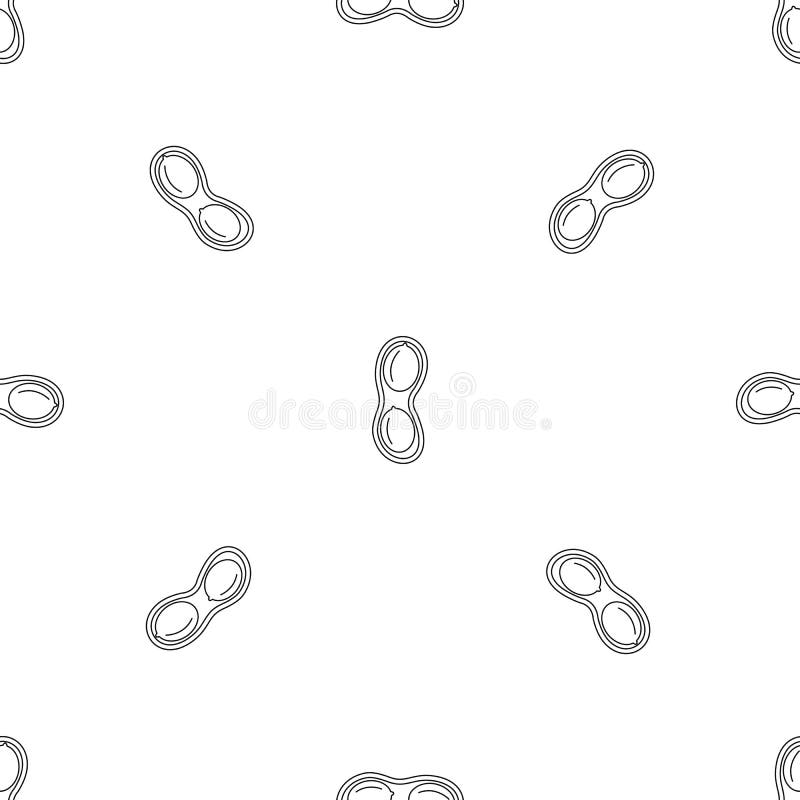 Peanuts Shell Pattern Seamless Vector Stock Vector - Illustration of ...