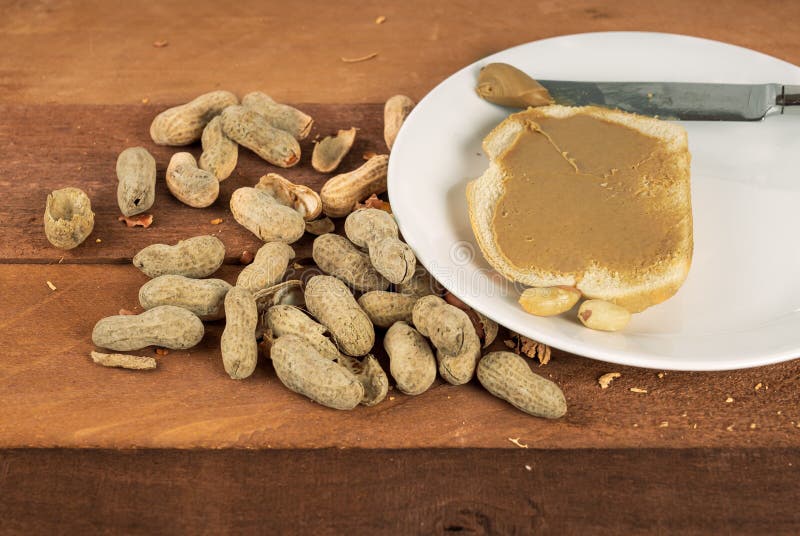 Peanuts in the Shell with Sandwich Stock Image - Image of organic ...