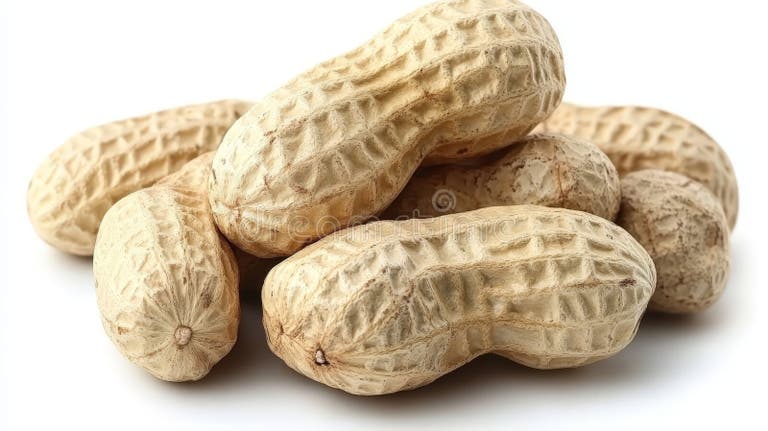 Peanuts Show Their Textured Shells Against a Smooth White Backdrop ...